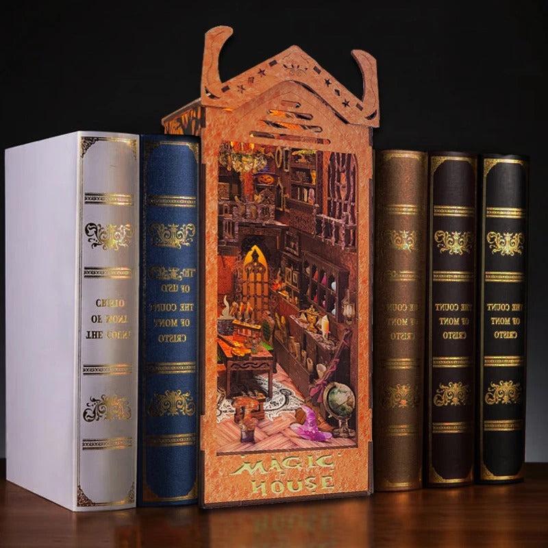 Academy of Magic House DIY Book Nook Kit Decorative Bookshelf Insert ...