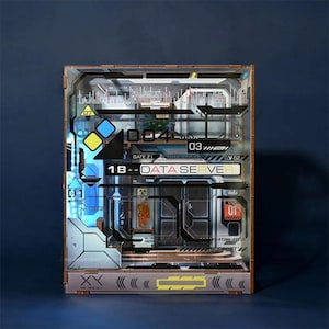 Alien Hub Sci-fi Style DIY Book Nook Kit Cyberworld Book Nook Cyber ...