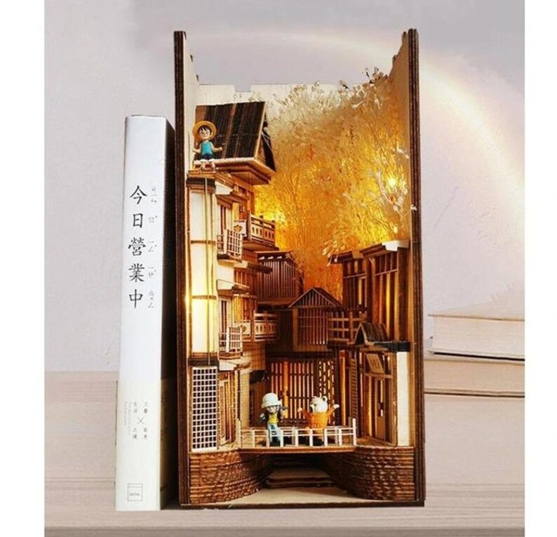 DIY Chinese Alley Book Nook Kit – Miniature Bookshelf Insert With ...