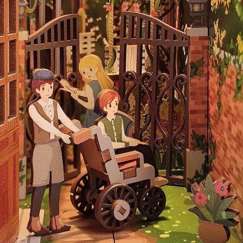 Secret Garden Book Nook - DIY Book Nook Kits Monet's Garden Book Shelf ...