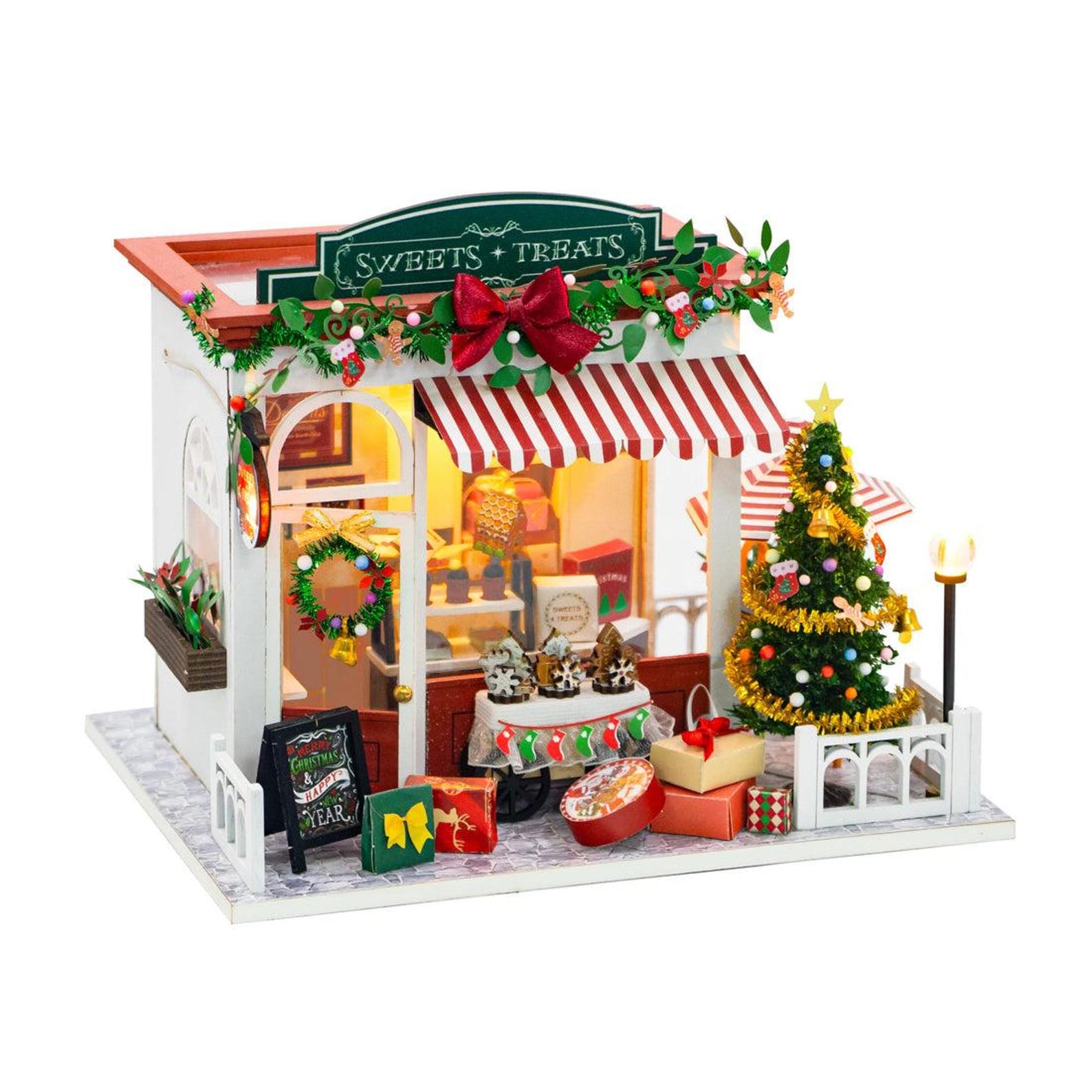 DIY Miniature Christmas Dollhouse Kit, Sweets & Treats Shop With LED - Etsy