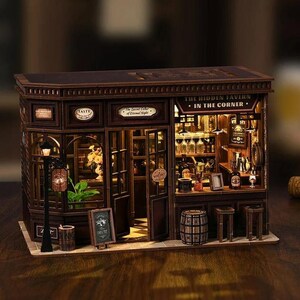 DIY Miniature Tavern Dollhouse Kit: Wine Shop, Night Inn - Holiday ...