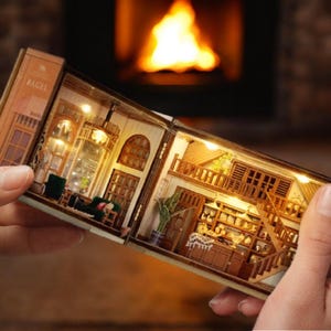 DIY French Bakery and Coffee Shop Book Nook Kit – Miniature Diorama for ...