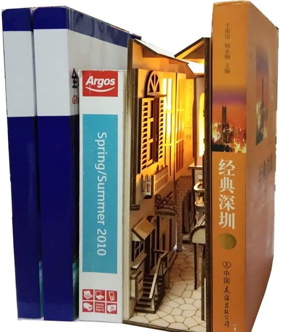 DIY Alley Book Nook Kit With Lights – Miniature Book Shelf Insert ...