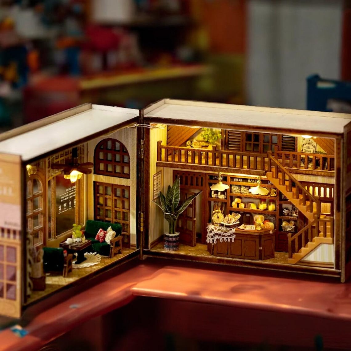 DIY French Bakery and Coffee Shop Book Nook Kit – Miniature Diorama for ...