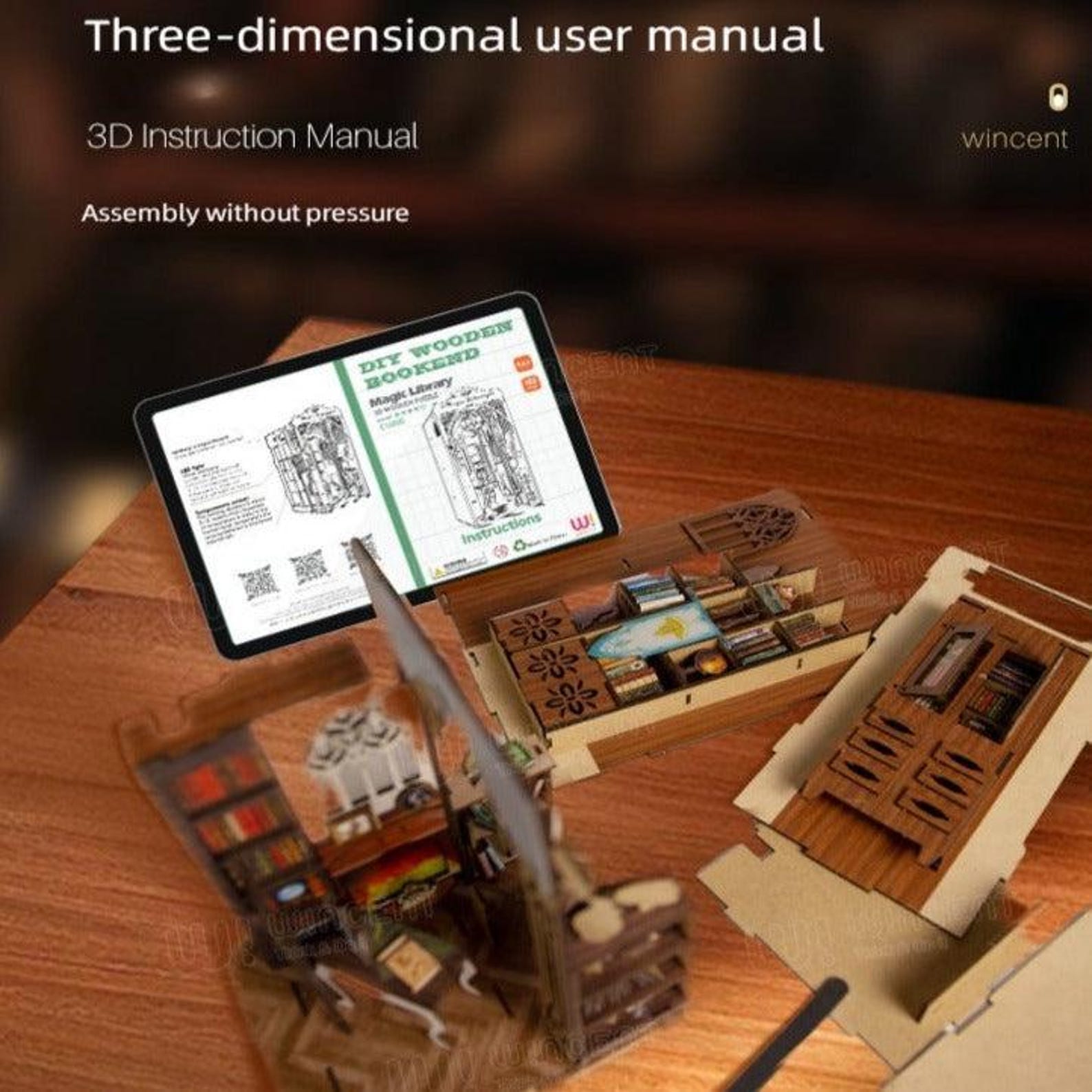 Magic Library Book Nook - DIY Book Nook Kits - Library Book Shelf ...