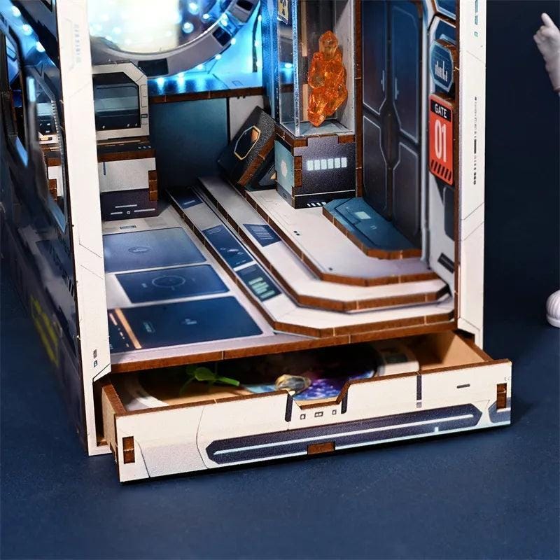 Alien Hub Sci-fi Style DIY Book Nook Kit Cyberworld Book Nook Cyber ...