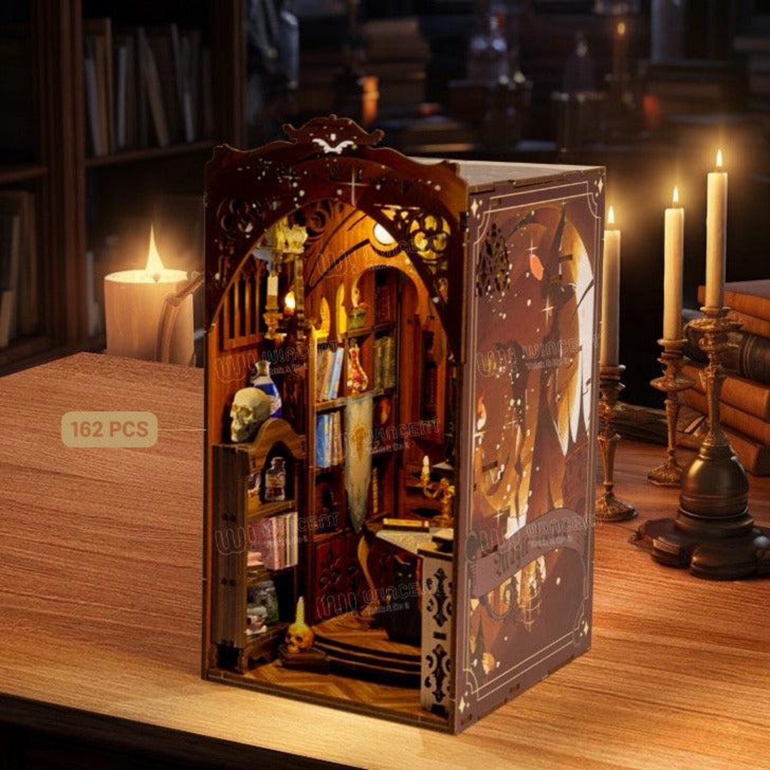 Magic Library Book Nook - DIY Book Nook Kits - Library Book Shelf ...