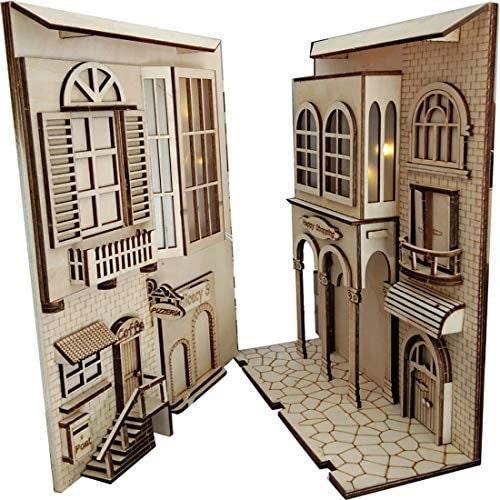DIY Alley Book Nook Kit With Lights – Miniature Book Shelf Insert ...