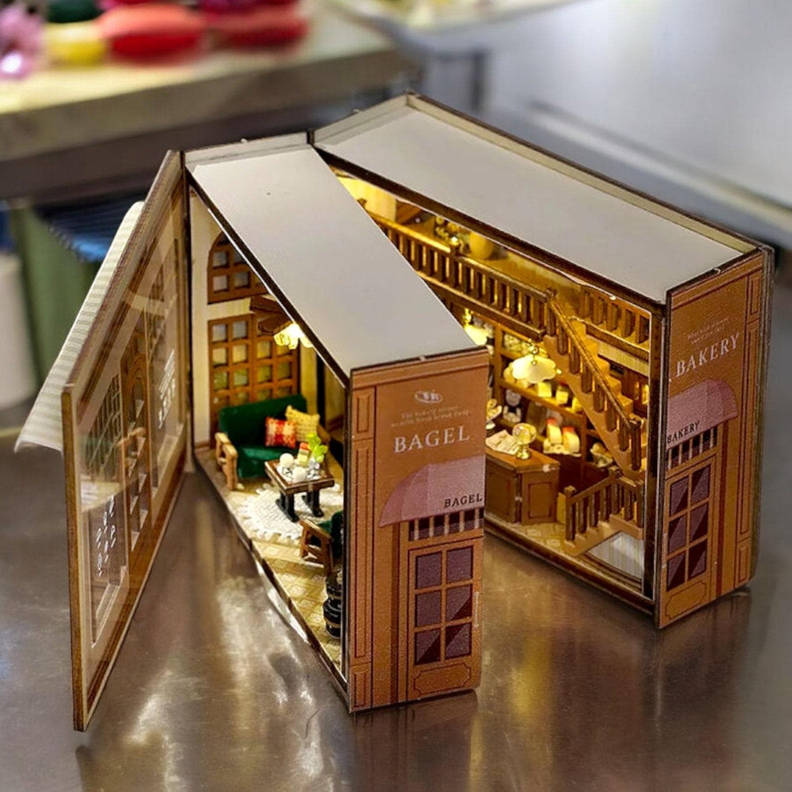DIY French Bakery and Coffee Shop Book Nook Kit – Miniature Diorama for ...