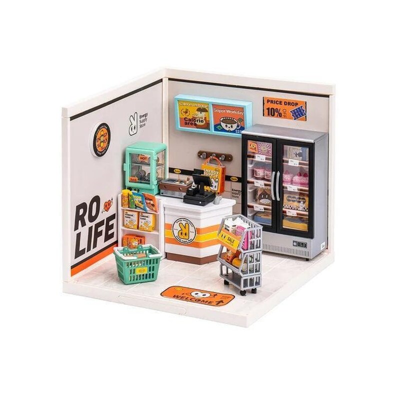 Miniature Grocery Shop DIY Dollhouse Kit – 3D Mini Diorama Craft - Etsy