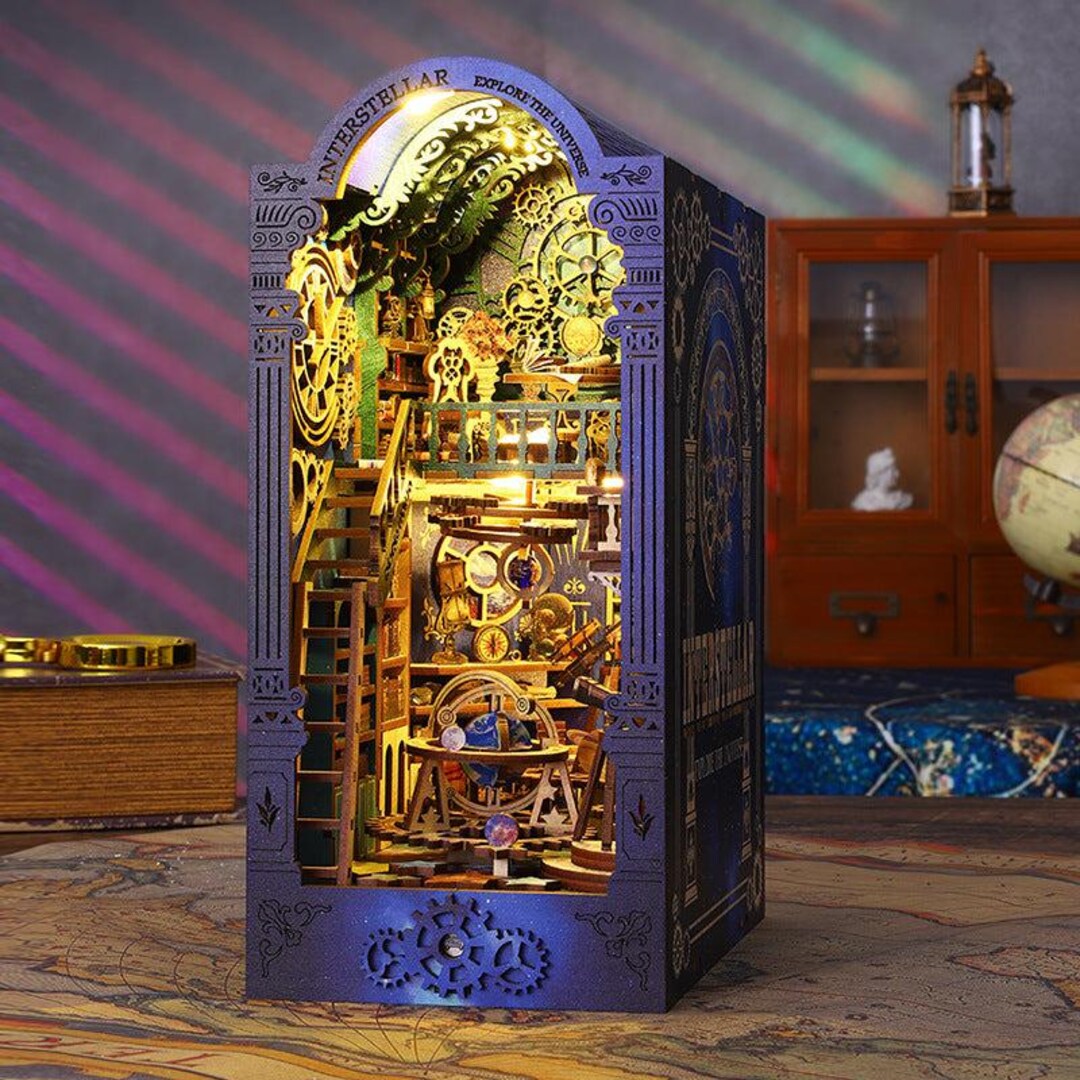 Interstellar Exploration Book Nook Space Astronomy Book Shelf Insert 3D ...