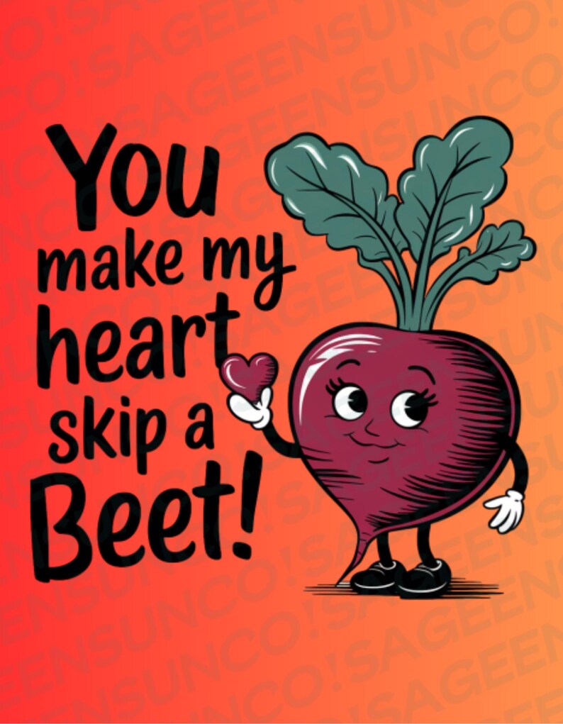 You Make My Heart Skip a Beet PNG, Cute Valentine's Day Design, Funny ...