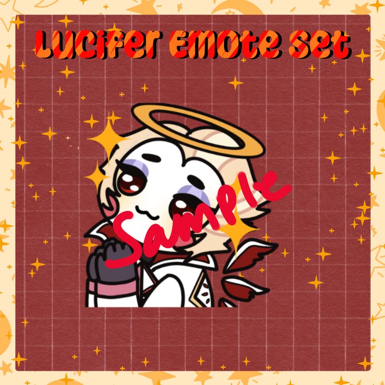 Hazbin Hotel Lucifer Morningstar Emote Set 2 for Discord, Twitch, and ...