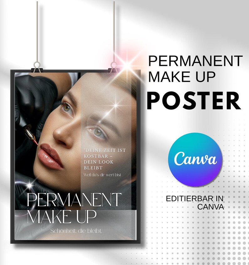 Permanent Makeup Poster | Canva Template | Beauty Studio Design ...