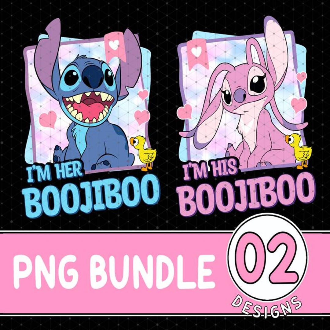 Disneyland Stitch Couple PNG, Stitch and Angel Bundle, I'm His Boojiboo ...