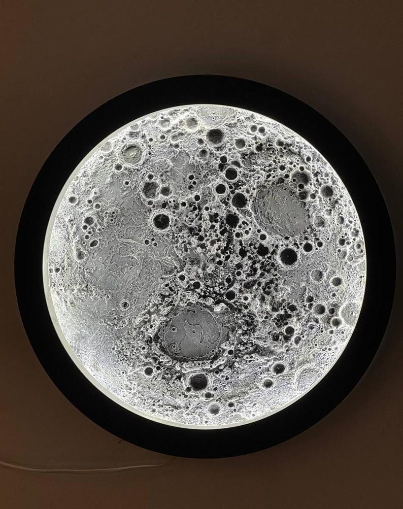 Moon Moonlight Moon Lamp Moon on the Wall Ay Ay Lambası Duvardaki Ay - Etsy