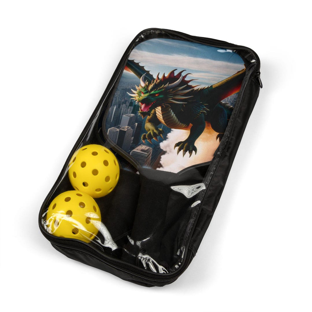 Dragon Pickleball Kit Two Plastic Balls and Two Paddles,packed in an ...