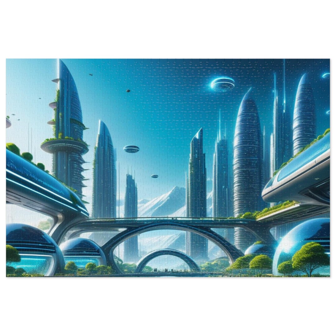 Cityscape: Futuristic Puzzle Adventure 500,1000,2000 Piece Puzzle ...