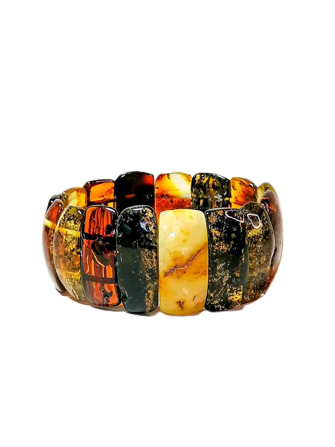Massive Baltic Amber Bracelet, Handmade Statement Bracelet, Bold Amber ...