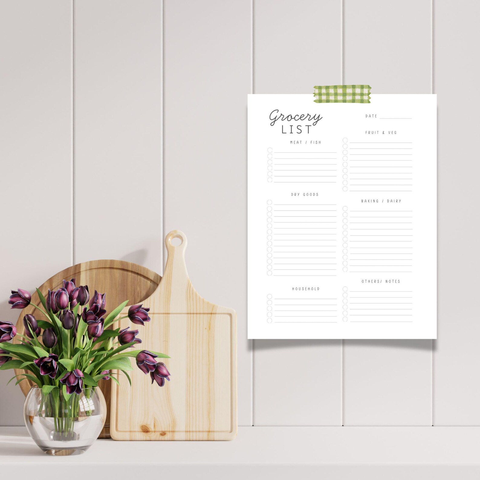 Printable Grocery List, Printable Grocery List Page, PDF Grocery List ...