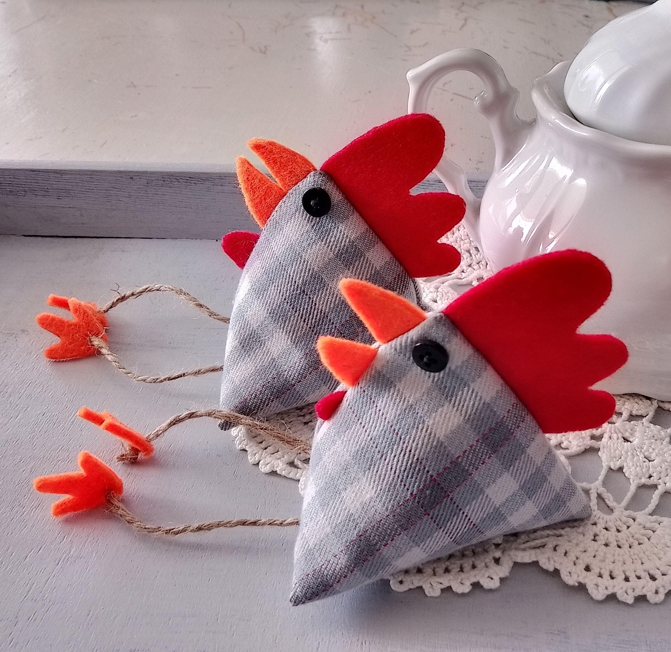 Hand Sewn Easter Chicken: Farmhouse Decor Soft Toy - Etsy