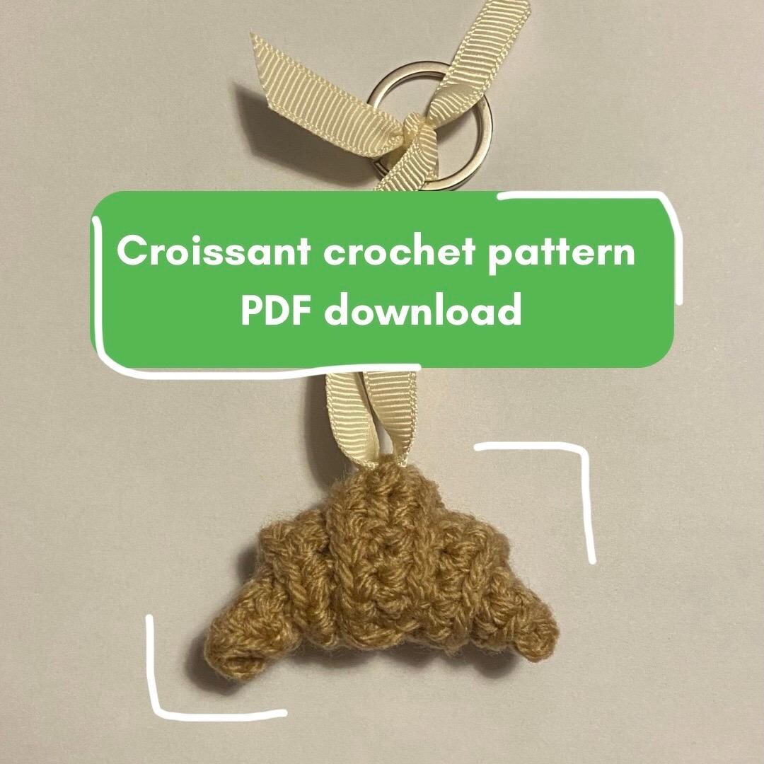 Croissant Keychain Crochet Pattern, Simple Fun Amigurumi, Crochet ...
