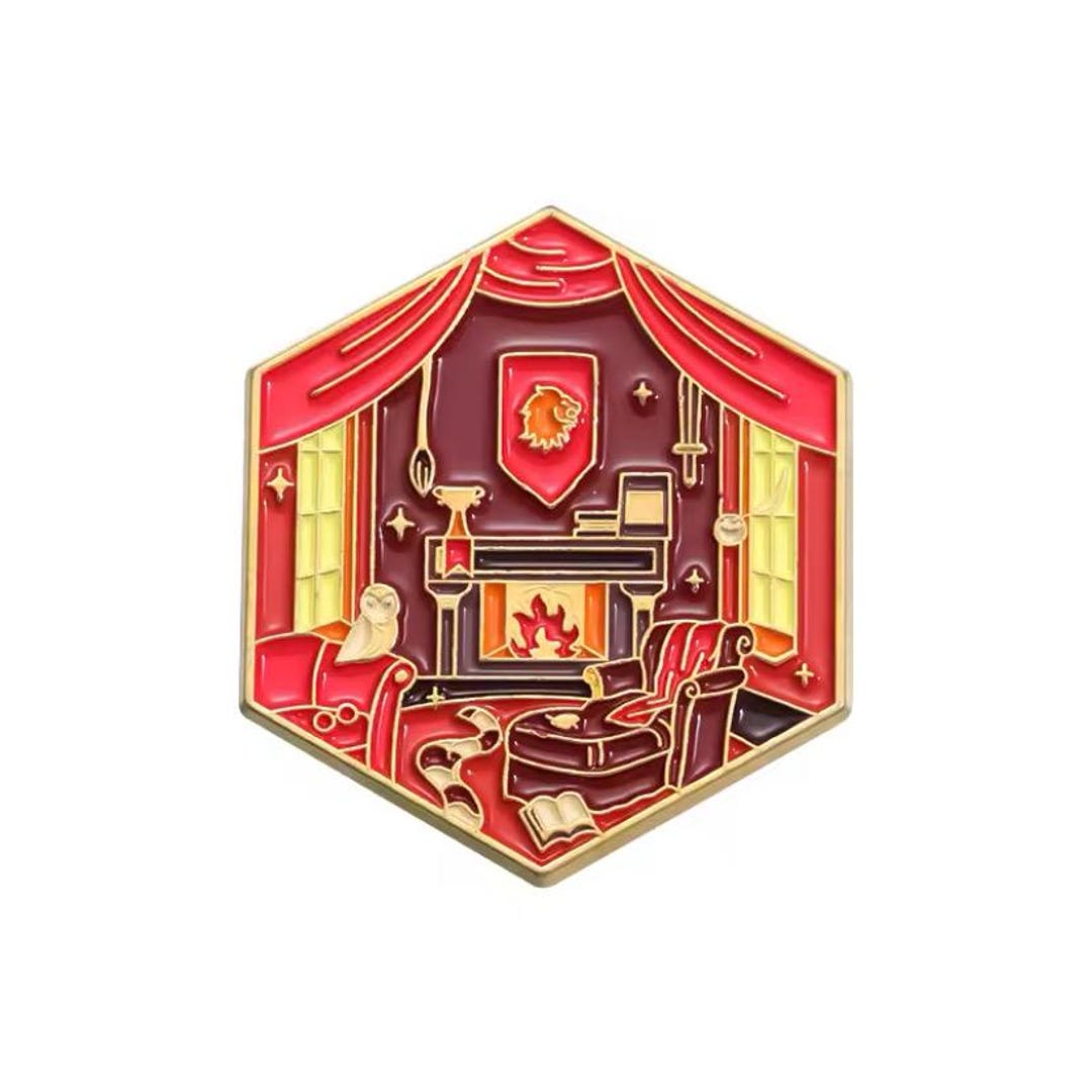 Harry Potter Enamel Pins House Common Rooms Lapel Brooch Gryffindor ...