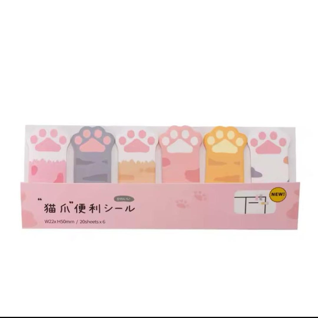 Kawaii Sticky Notes Kitty Paw Cute Office Supplies - Etsy