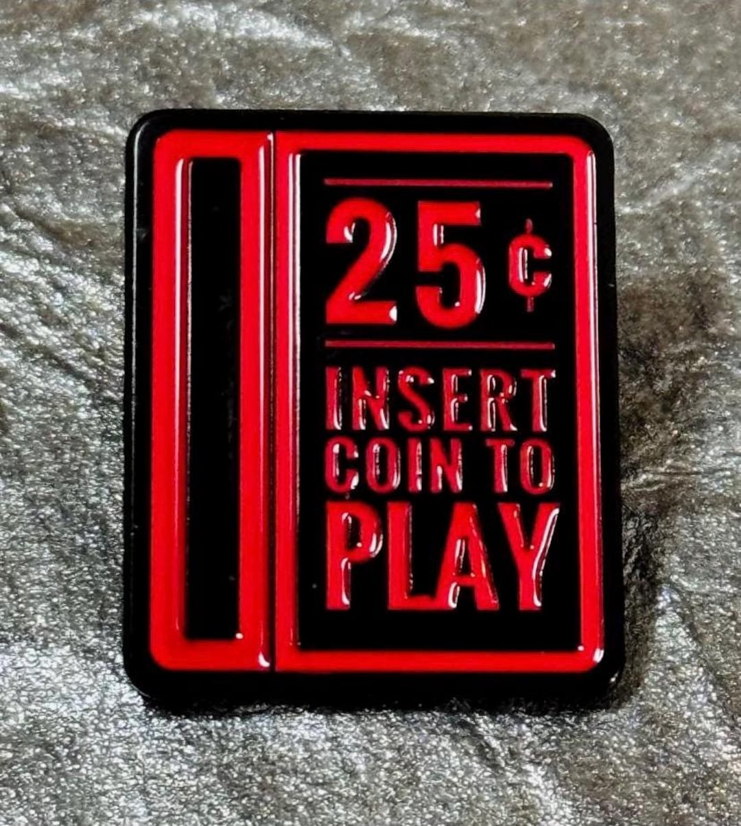 Retro Arcade Enamel Pin Game Insert Coin Slot Nostalgic brand New ...