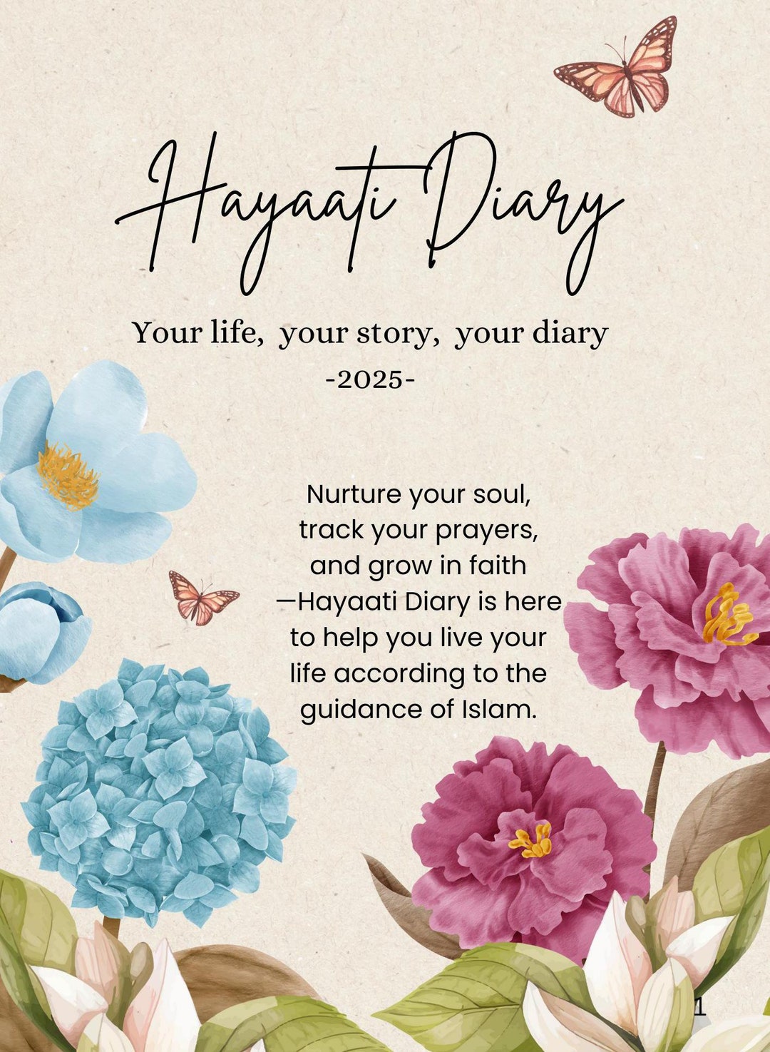 Hayaati Diary Muslim Girl Diary 2025 - Etsy
