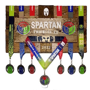 Spartan Trifecta X2: 2-in-1 Detachable Medal Holder - Made to Order - Etsy