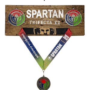 Spartan Trifecta X2: 2-in-1 Detachable Medal Holder - Made to Order - Etsy