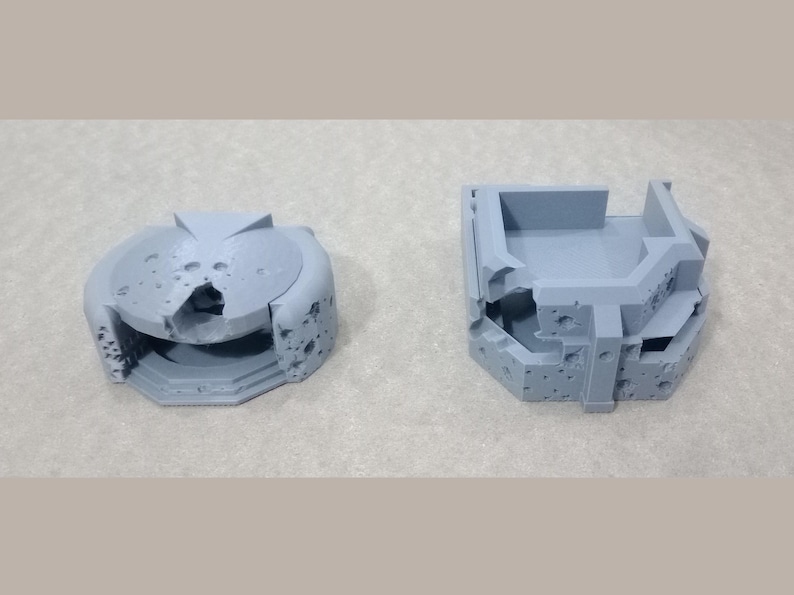 Heavy Damaged Bunkers Pack STL Files for 3D Printing – WW2 Scenery for ...