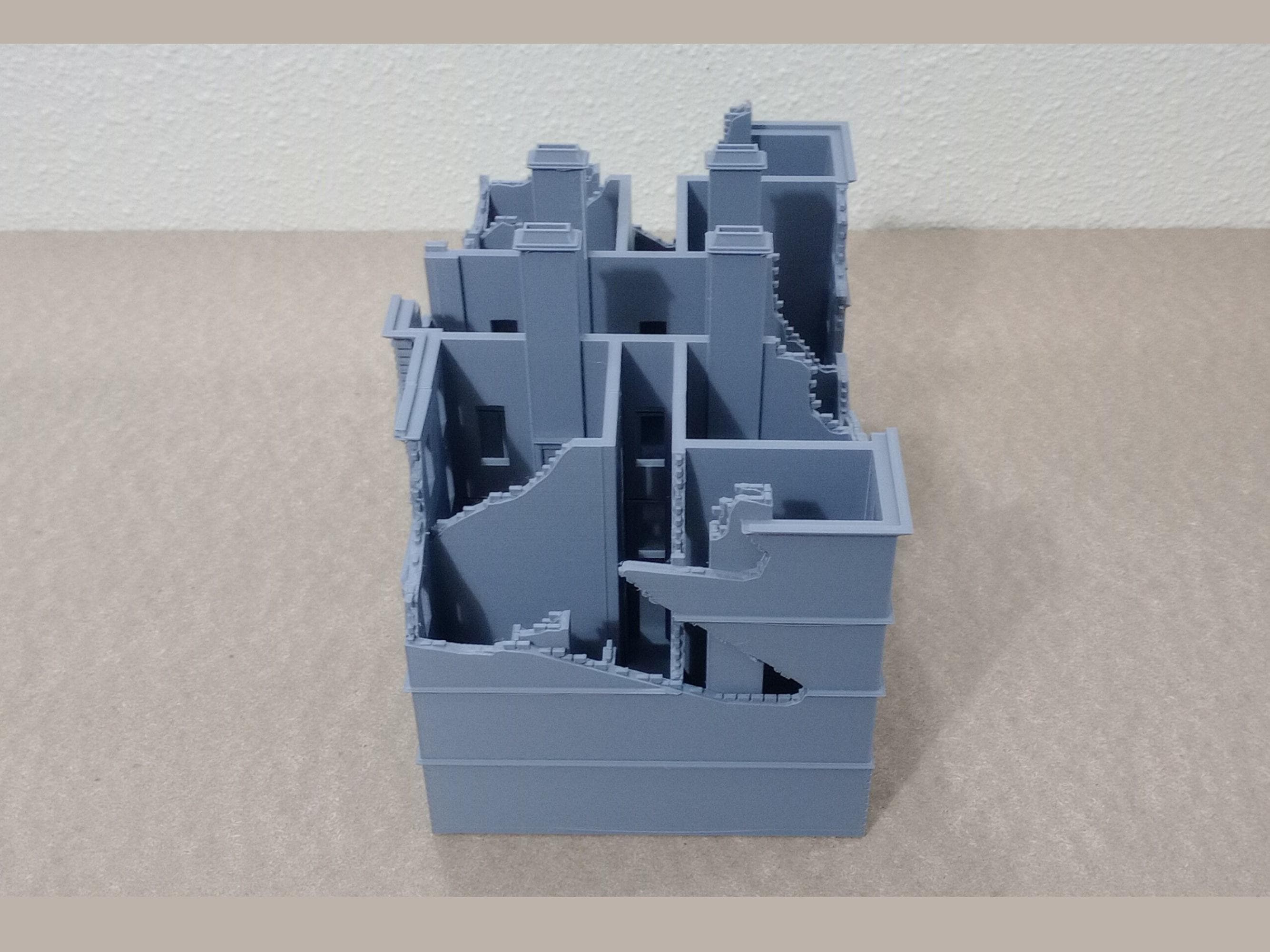 Stalingrad Large Building Ruin STL Files for 3D Printing WW2 Scenery ...