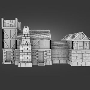 Town Centre – STL Files for 3D Printing – Medieval, Fantasy Miniature ...