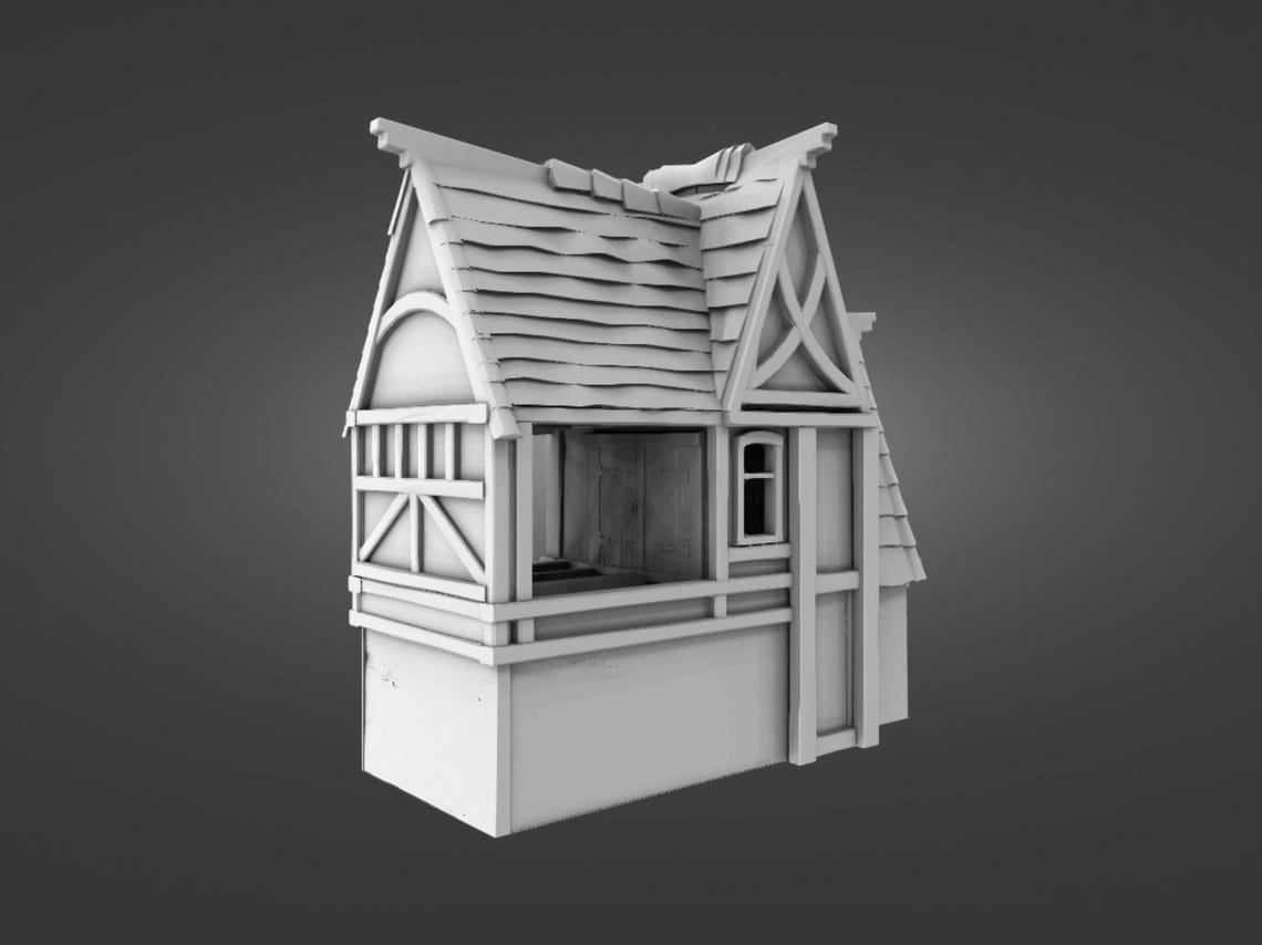 Stable – STL Files for 3D Printing – Medieval, Fantasy Miniature ...