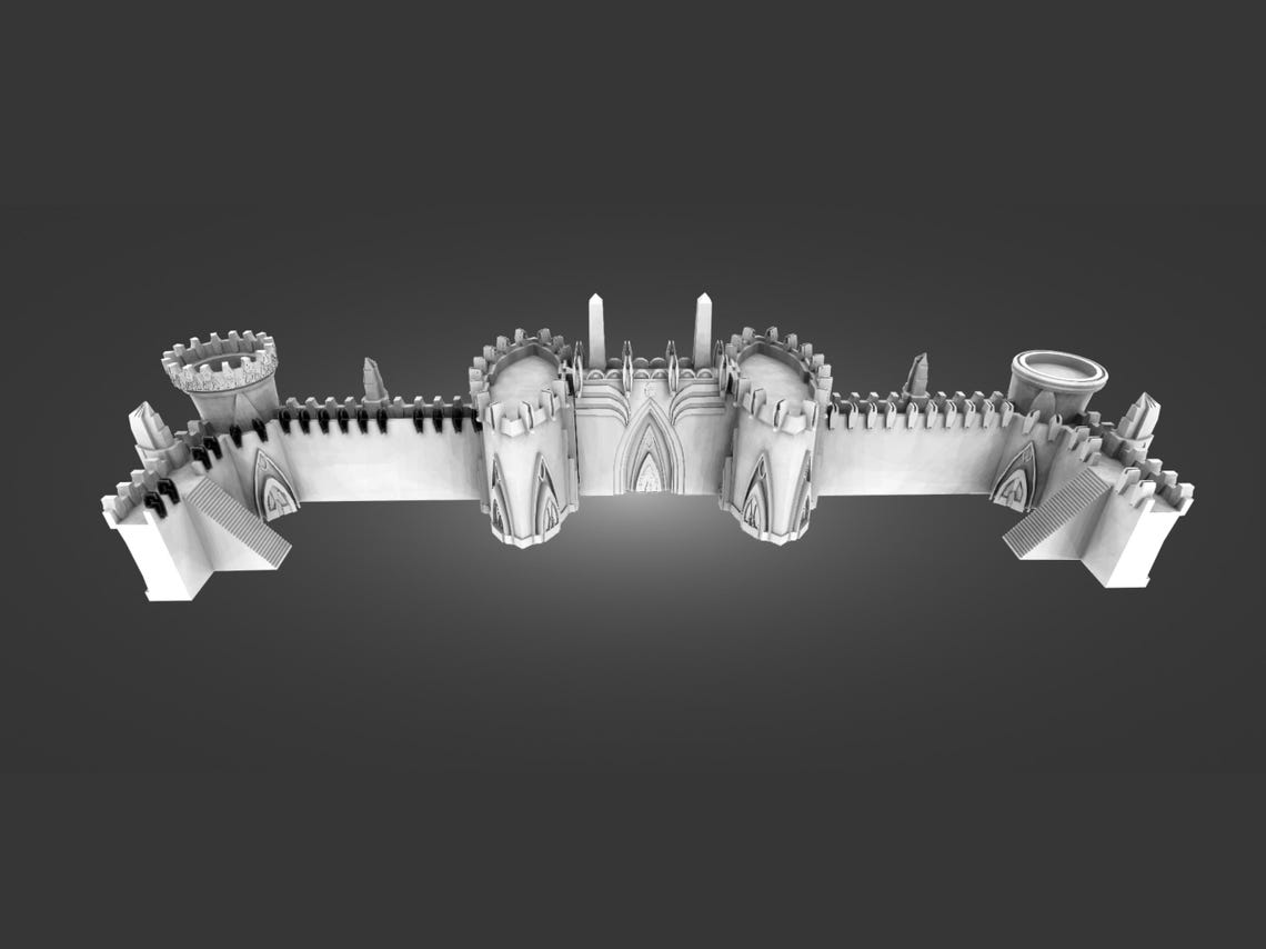 Elven Fortress Fort Castle – STL Files for 3D Printing Fantasy ...