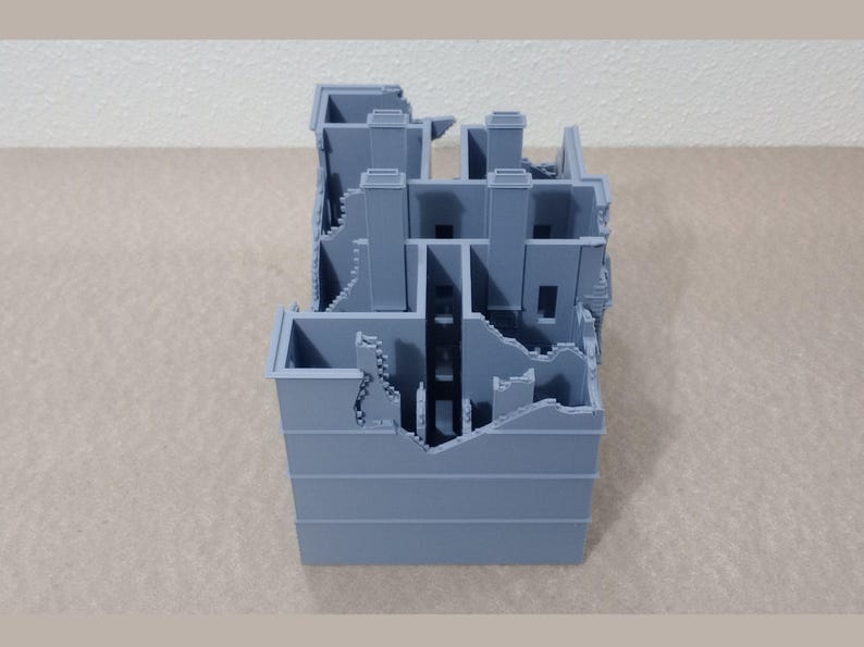 Stalingrad Large Building Ruin STL Files for 3D Printing WW2 Scenery ...