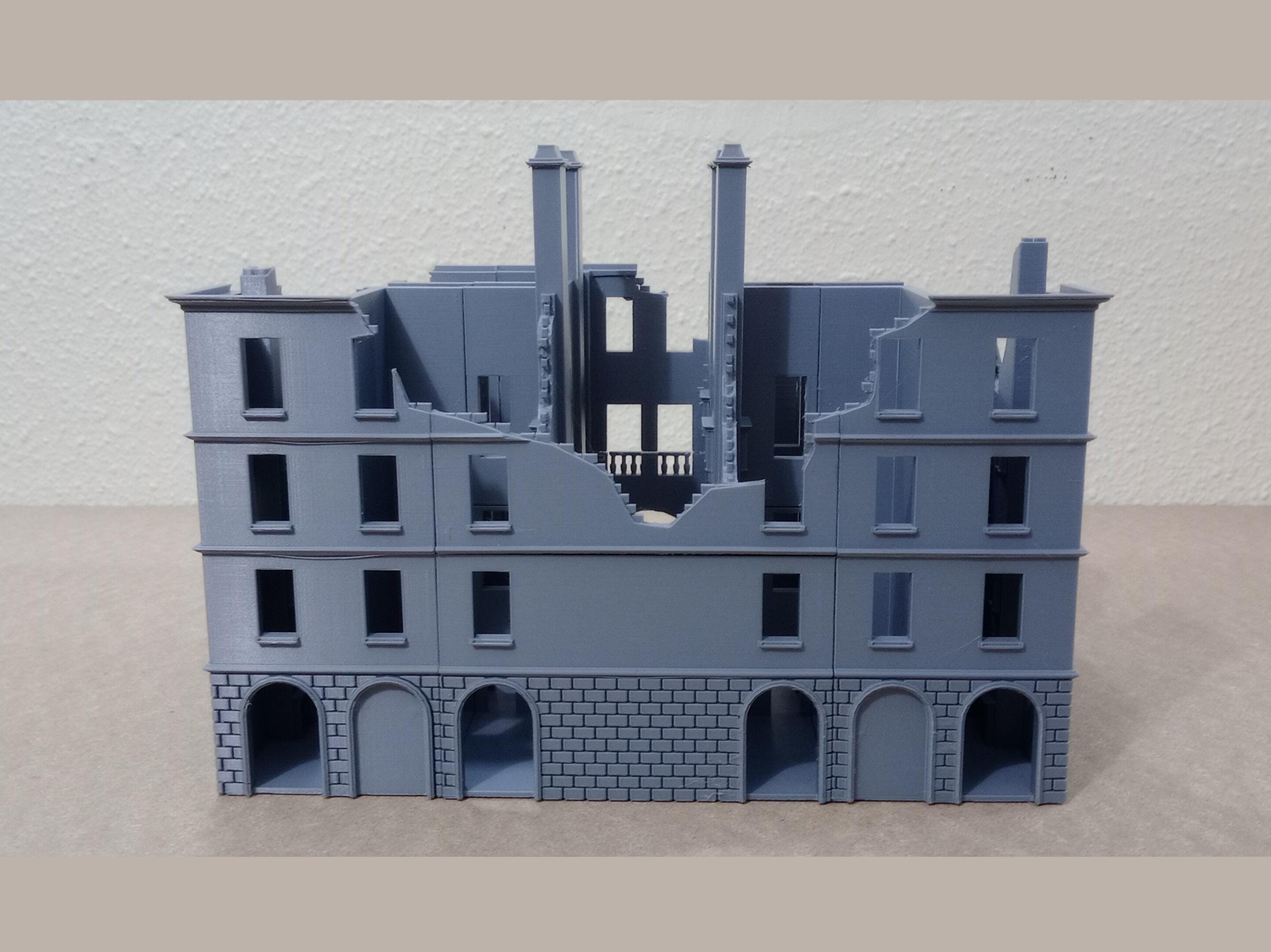 Stalingrad Large Building Ruin STL Files for 3D Printing WW2 Scenery ...