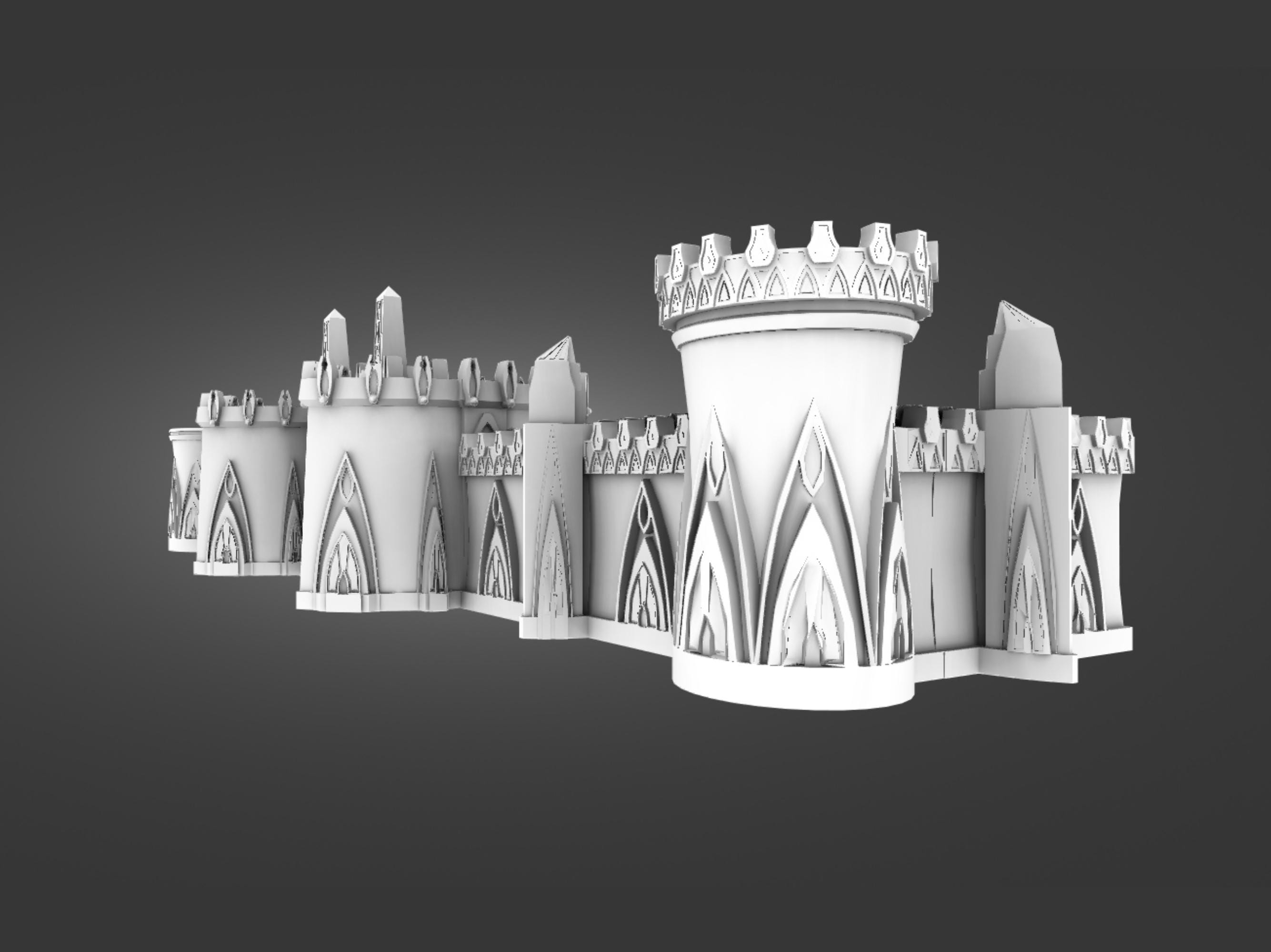 Elven Fortress Fort Castle – STL Files for 3D Printing Fantasy ...