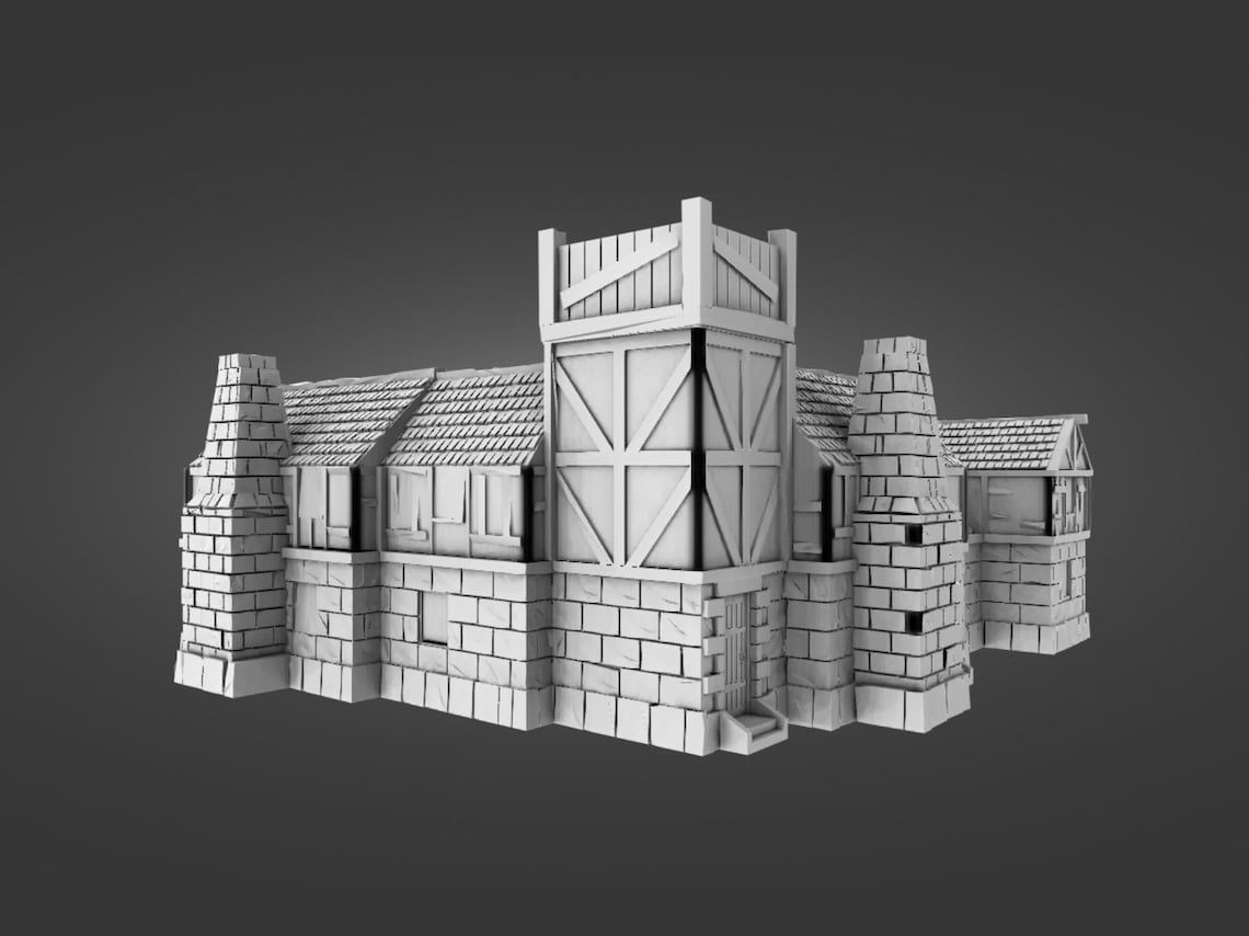 Town Centre – STL Files for 3D Printing – Medieval, Fantasy Miniature ...