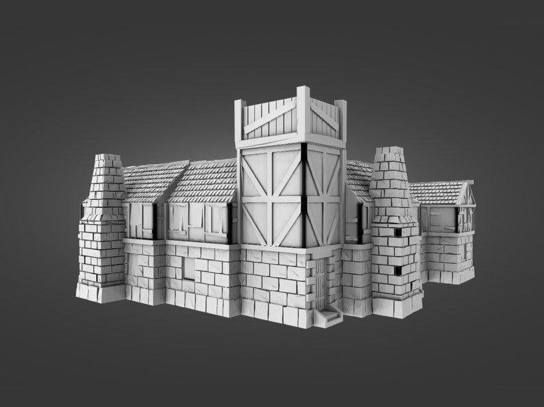 Town Centre – STL Files for 3D Printing – Medieval, Fantasy Miniature ...