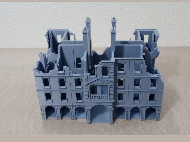 Stalingrad Large Building Ruin STL Files for 3D Printing WW2 Scenery ...