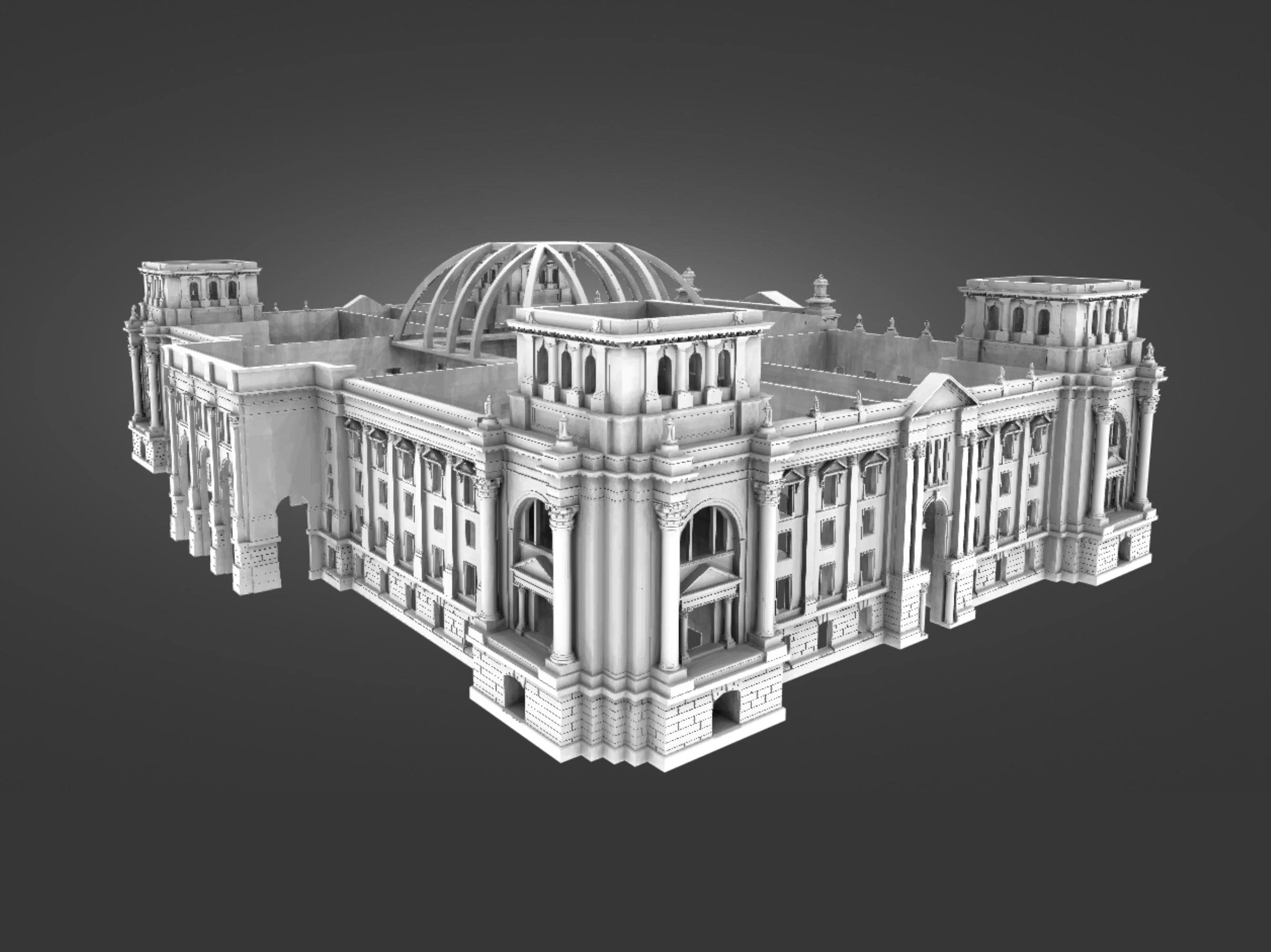 Reichstag Nazi – STL Files for 3D Printing WW2 Miniature Scenery for ...