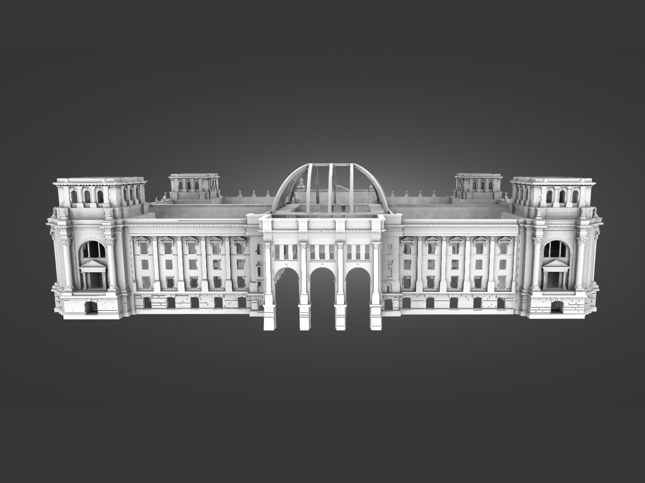 Reichstag Nazi – STL Files for 3D Printing WW2 Miniature Scenery for ...