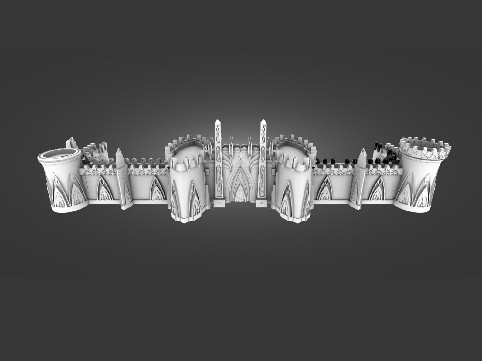 Elven Fortress Fort Castle – STL Files for 3D Printing Fantasy ...
