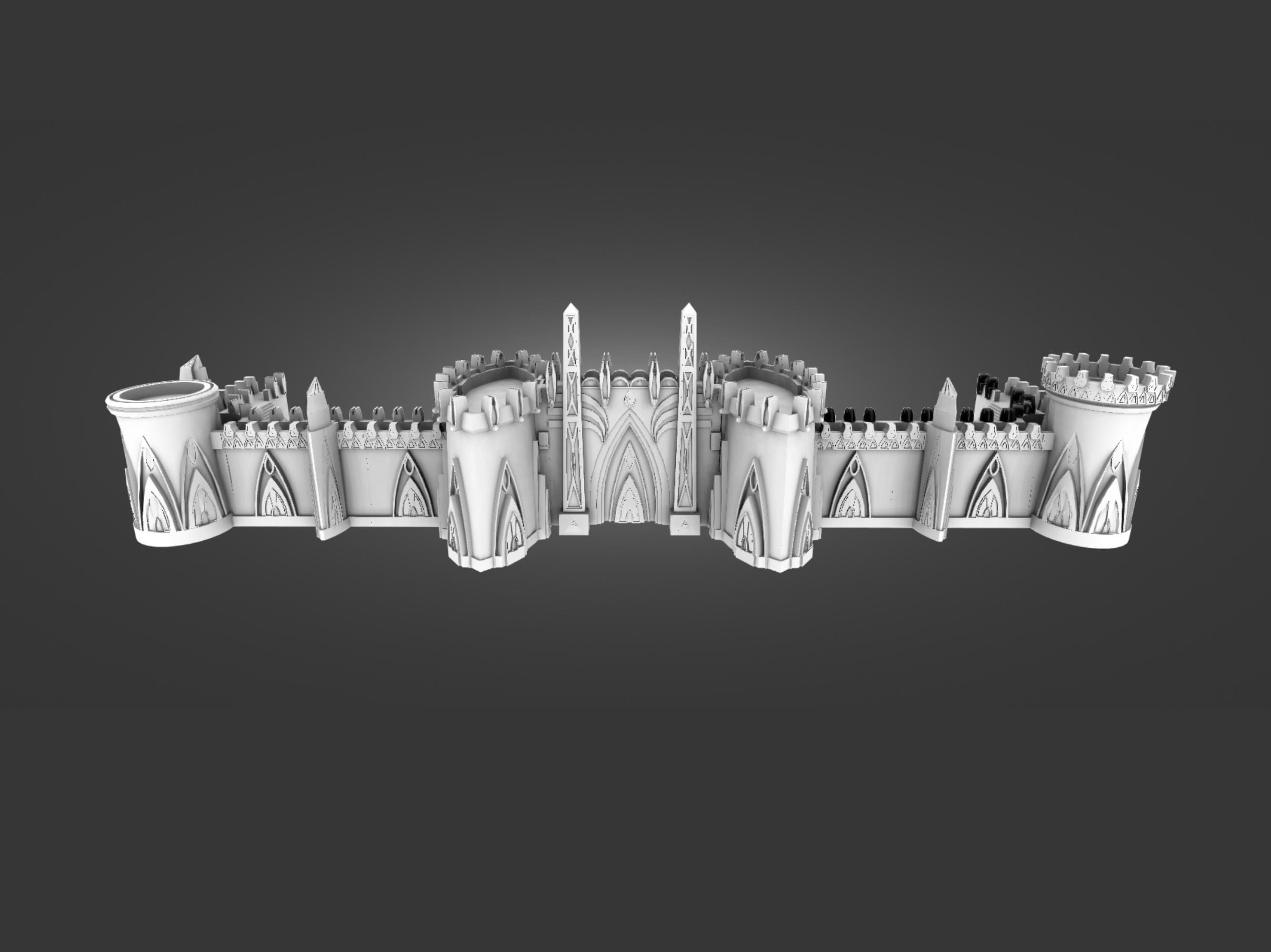 Elven Fortress Fort Castle – STL Files for 3D Printing Fantasy ...
