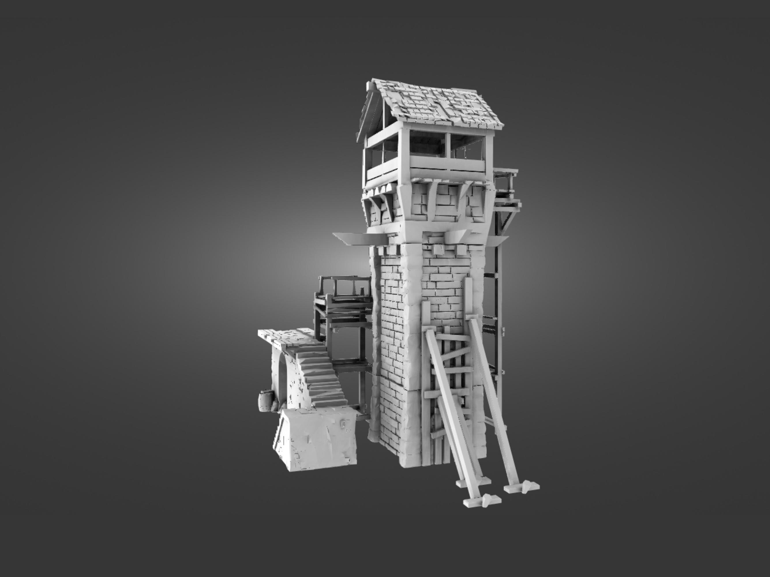 Watchtower – STL Files for 3D Printing Medieval, Fantasy Scenery for ...