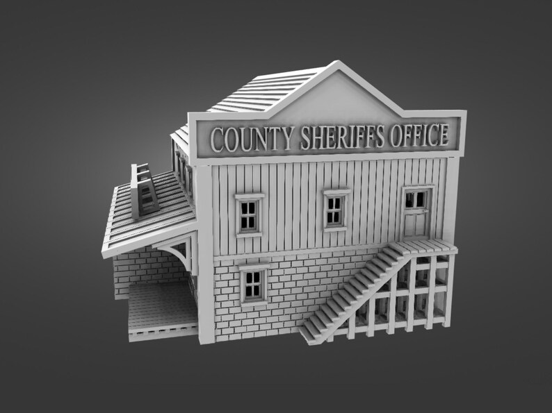 Sheriff Office – STL Files for 3D Printing Wild West Miniature Scenery ...